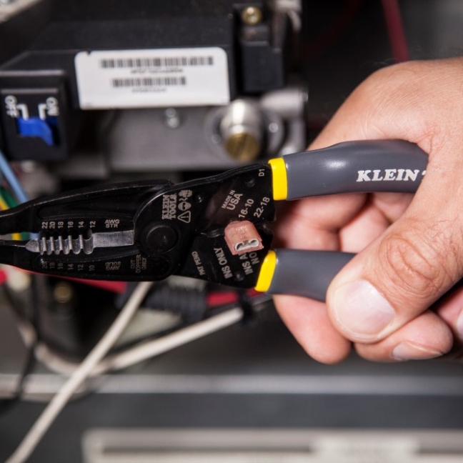 Klein 1009 KLEIN-KURVE Long-Nose Wire Stripper / Wire Cutter / Crimping ...