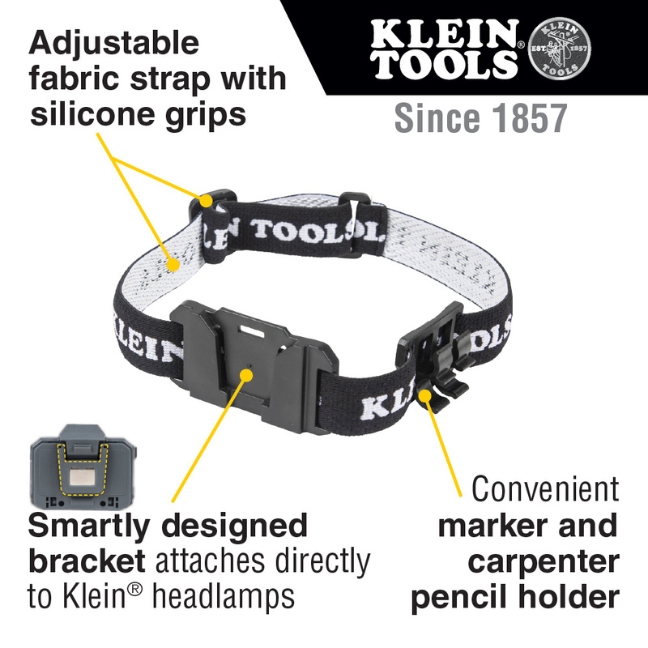 Klein 56060 Headlamp Bracket with Fabric Strap - BC Fasteners & Tools
