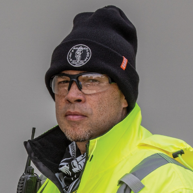 Klein 60388 Black Heavy Knit Hat with Vintage Patch Logo - BC Fasteners ...