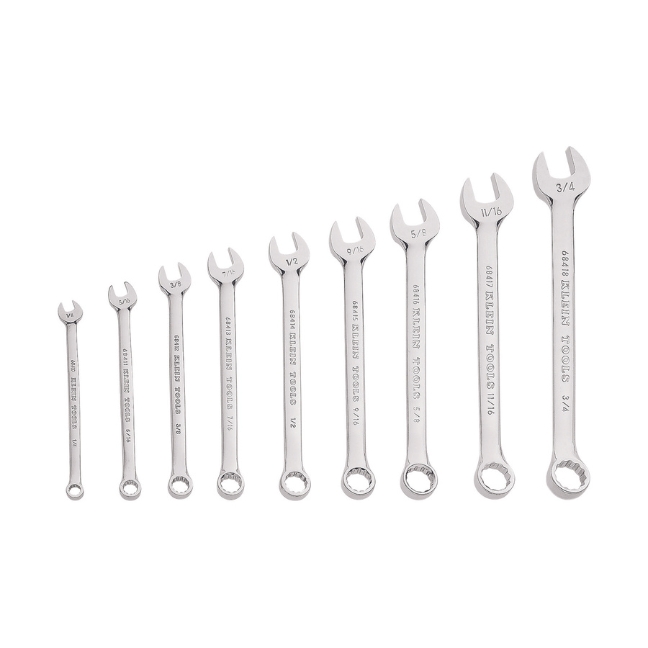 Klein 68402 Combination Wrench Set 9-Piece - BC Fasteners & Tools