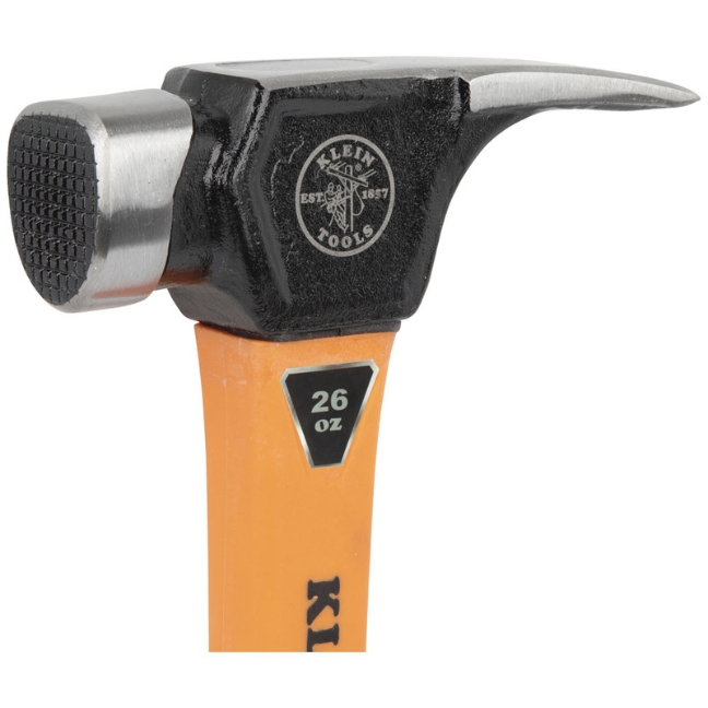 Klein 832-26 26oz Lineman's Milled Face Claw Hammer - BC Fasteners & Tools