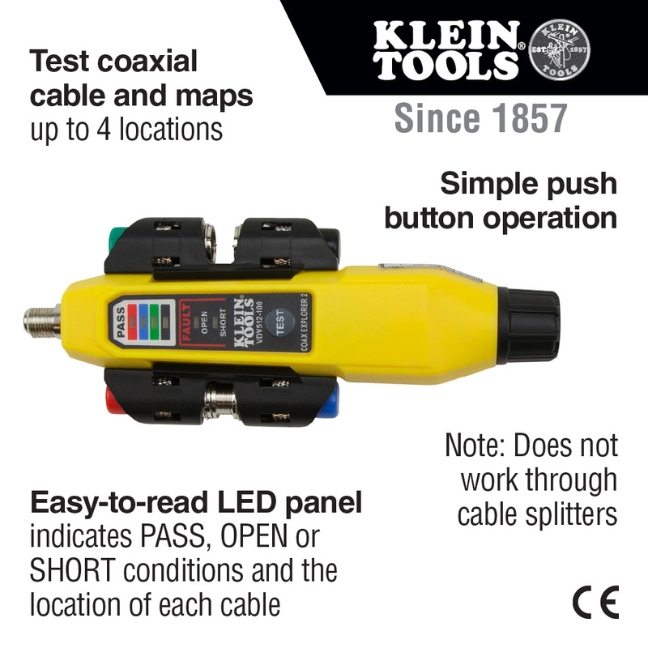 Klein VDV512-101 Coax Explorer 2 Tester and Cable Tester with Remote ...
