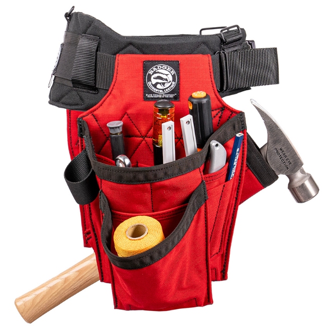 Badger 462156 Red Trimmer Solid Tool Belt Set - BC Fasteners & Tools