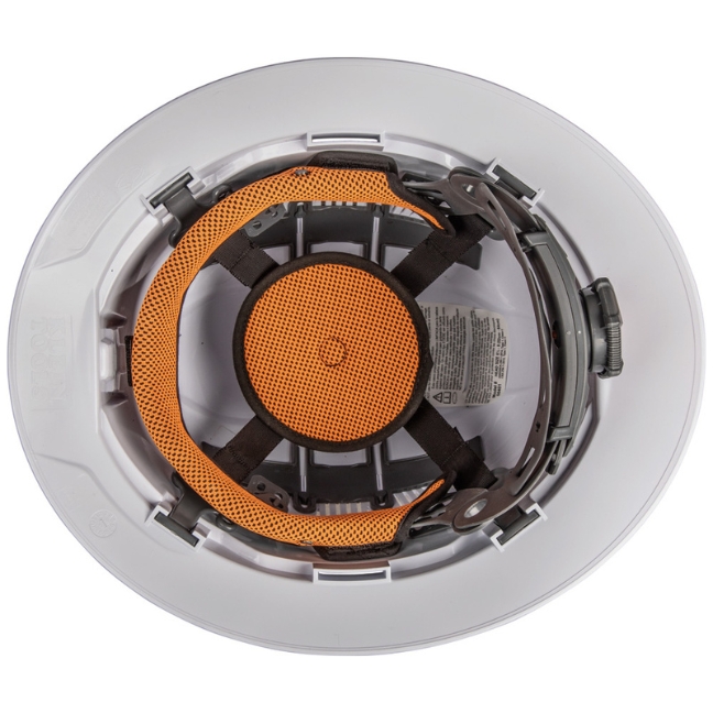 Klein 60401 Vented Class-C Type 1 Full Brim-Style Hard Hat - White