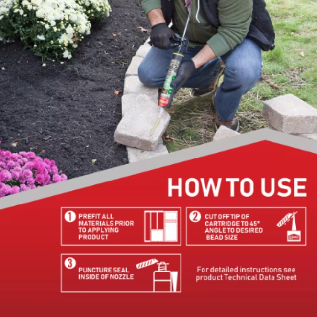 LePage 1654127 PL 600 Landscape Block and Stone Adhesive - 295ml
