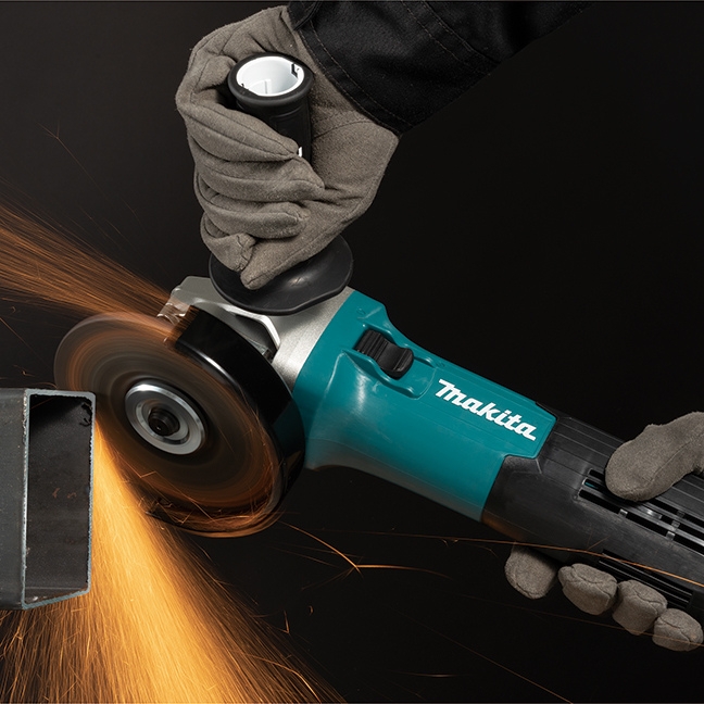 Makita GA5092 5" Angle Grinder with SJS II Mechanical Brake and Thumb ...