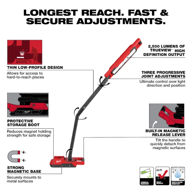 Milwaukee 2129-20 M18 Magnetic Extendable Boom Light