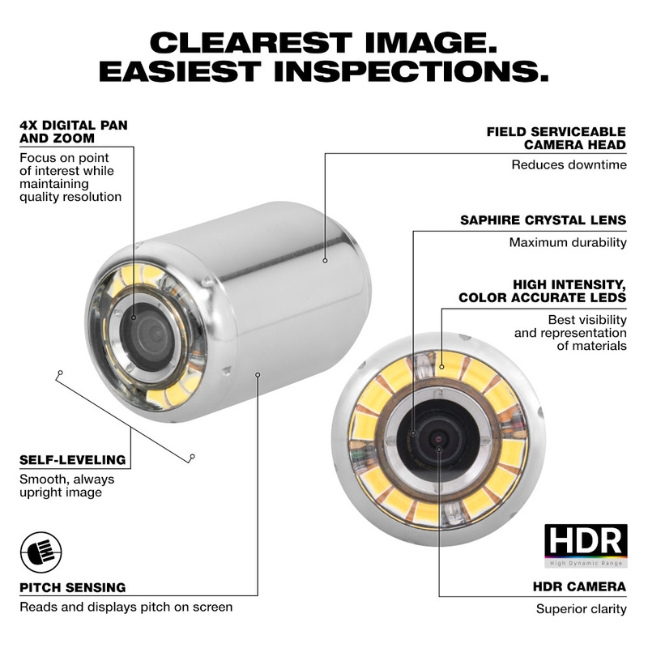 Milwaukee 48-53-3973 25mm Camera Head Replacement Kit
