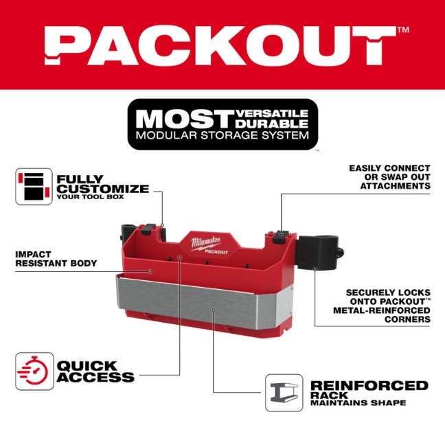 Milwaukee 48-22-8602 PACKOUT Tool Box Caddy Attachment - BC Fasteners & Tools