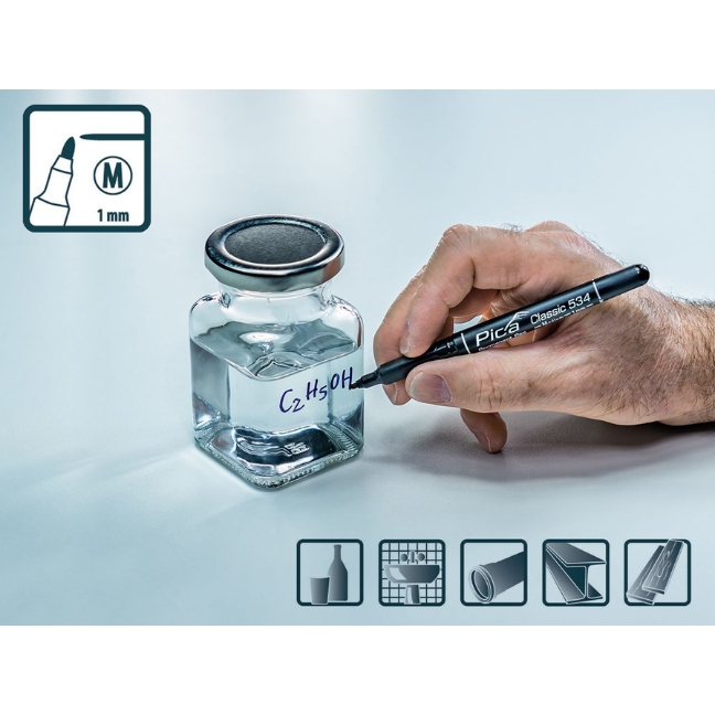 Pica Classic Permanent Pen Instant - Black - BC Fasteners & Tools