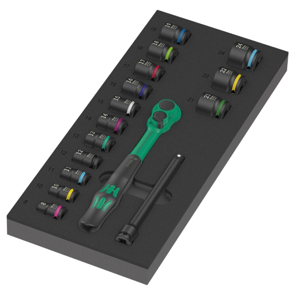 Wera 150114 9724 Foam Insert 8010 B Zyklop Comfort Ratchet Set 1 16 ...