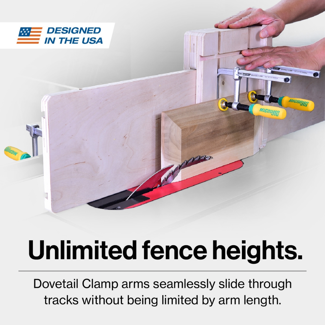 Microjig DVC-538K2 MATCHFIT Dovetail Track Clamp 2-Pack - BC Fasteners ...