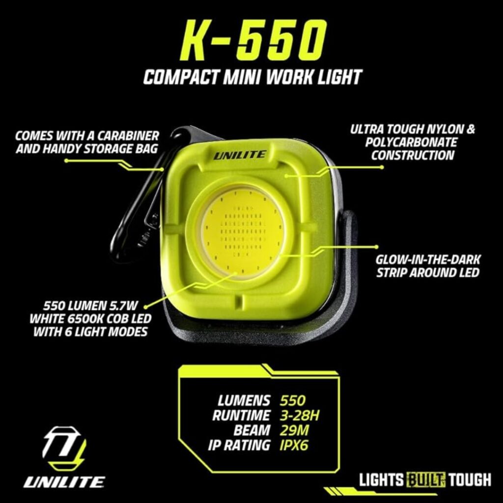 Unilite K-550 Compact Mini Work Light - BC Fasteners & Tools