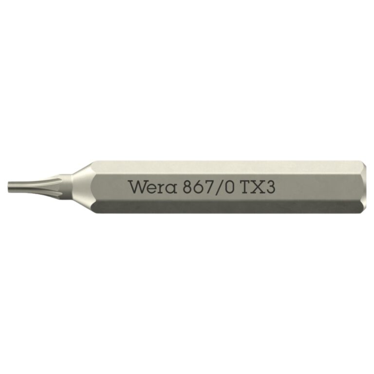 Wera 058129 867 Torx Micro Driver Bit T3 x 30mm 10-Pack - BC Fasteners ...