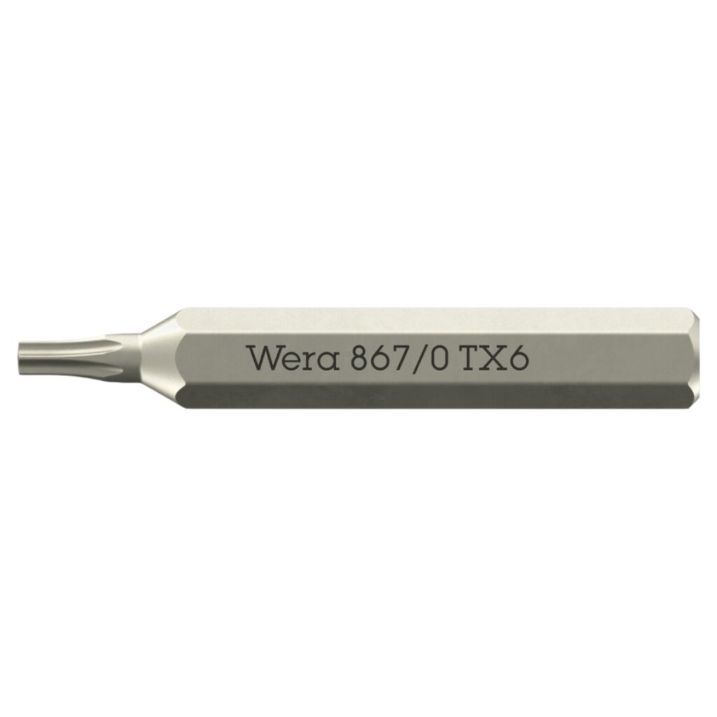 Wera 058131 867 Torx Micro Driver Bit T6 x 30mm 10-Pack - BC Fasteners ...
