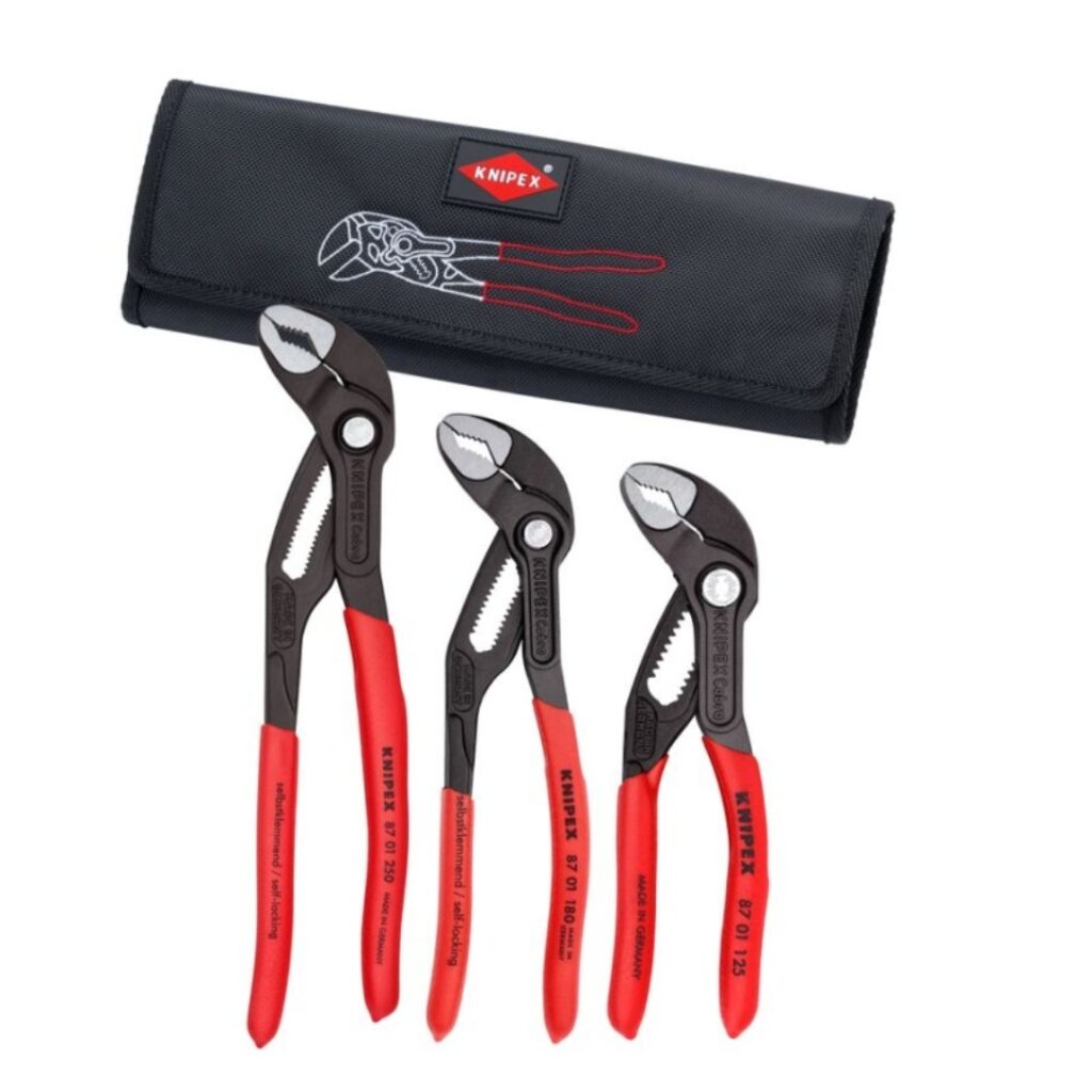 Knipex 001955S8 COBRA Set in Tool Roll 3-Piece - BC Fasteners & Tools