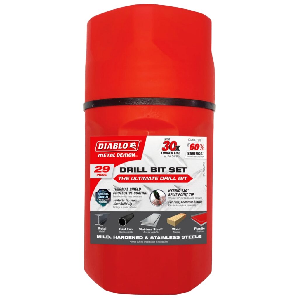 Diablo DMD-T29 METAL DEMON Drill Bits Set for Mild, Hardened and ...