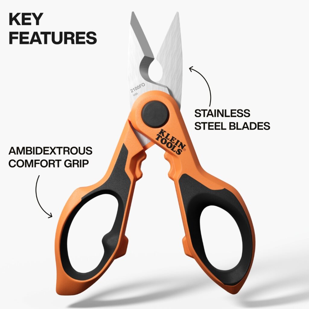 Klein 2100FO 6" Compact Cable Stripping Electrician Scissors - BC ...