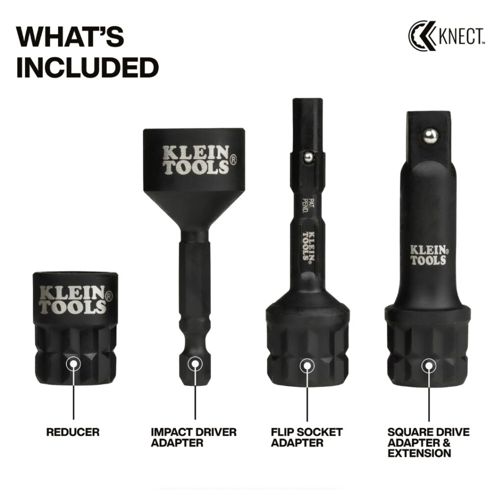 Klein 65KADPM KNECT Impact Socket Adapter Set - BC Fasteners & Tools