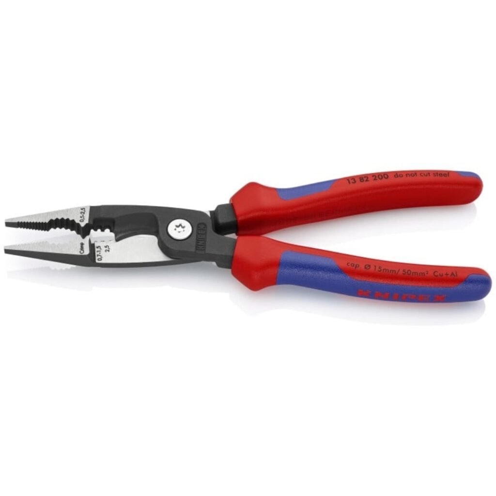 Knipex 1382200SB 8" 6-in-1 Electrical Installation Pliers - Metric Wire ...