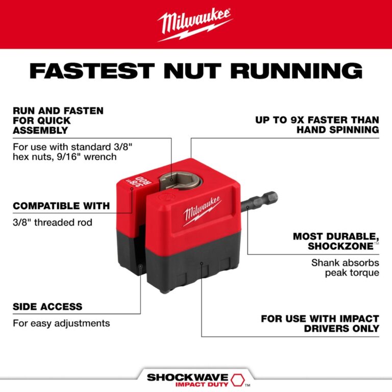 Milwaukee 48-32-2391 3/8" Threaded Rod Nut Runner - BC Fasteners & Tools