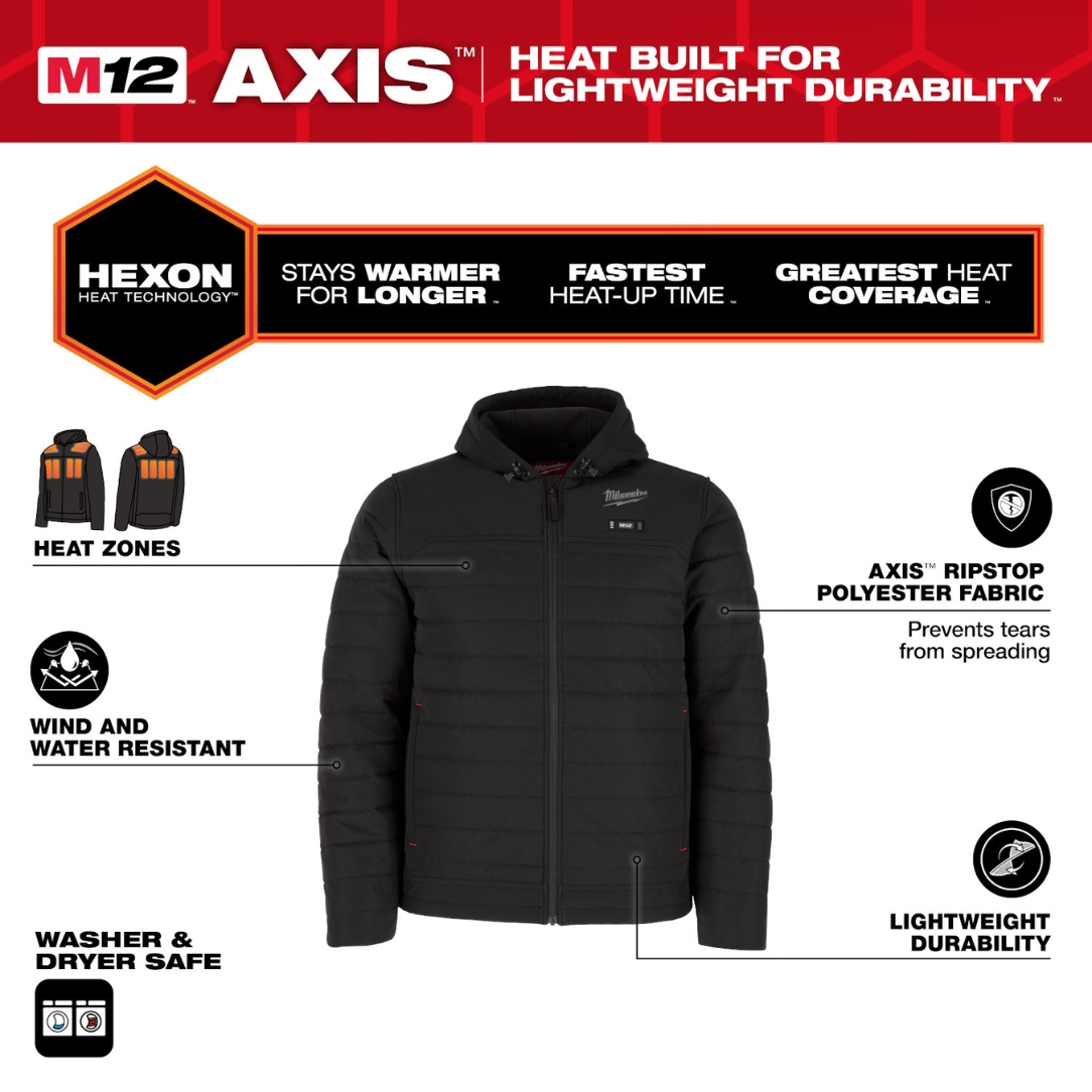 Milwaukee M12 M102 Series Heated AXIS Jacket Kit - BC Fasteners & Tools