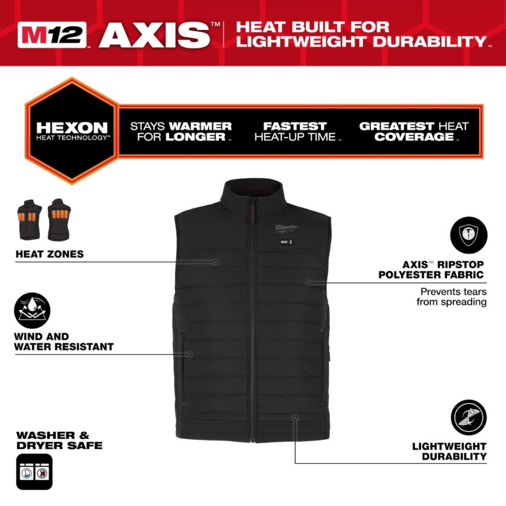 Milwaukee M300 Series M12 Heated Axis Vest Kit - BC Fasteners & Tools