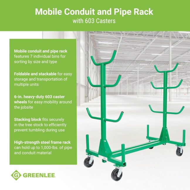 Greenlee 668 Mobile Conduit and Pipe Rack - BC Fasteners & Tools