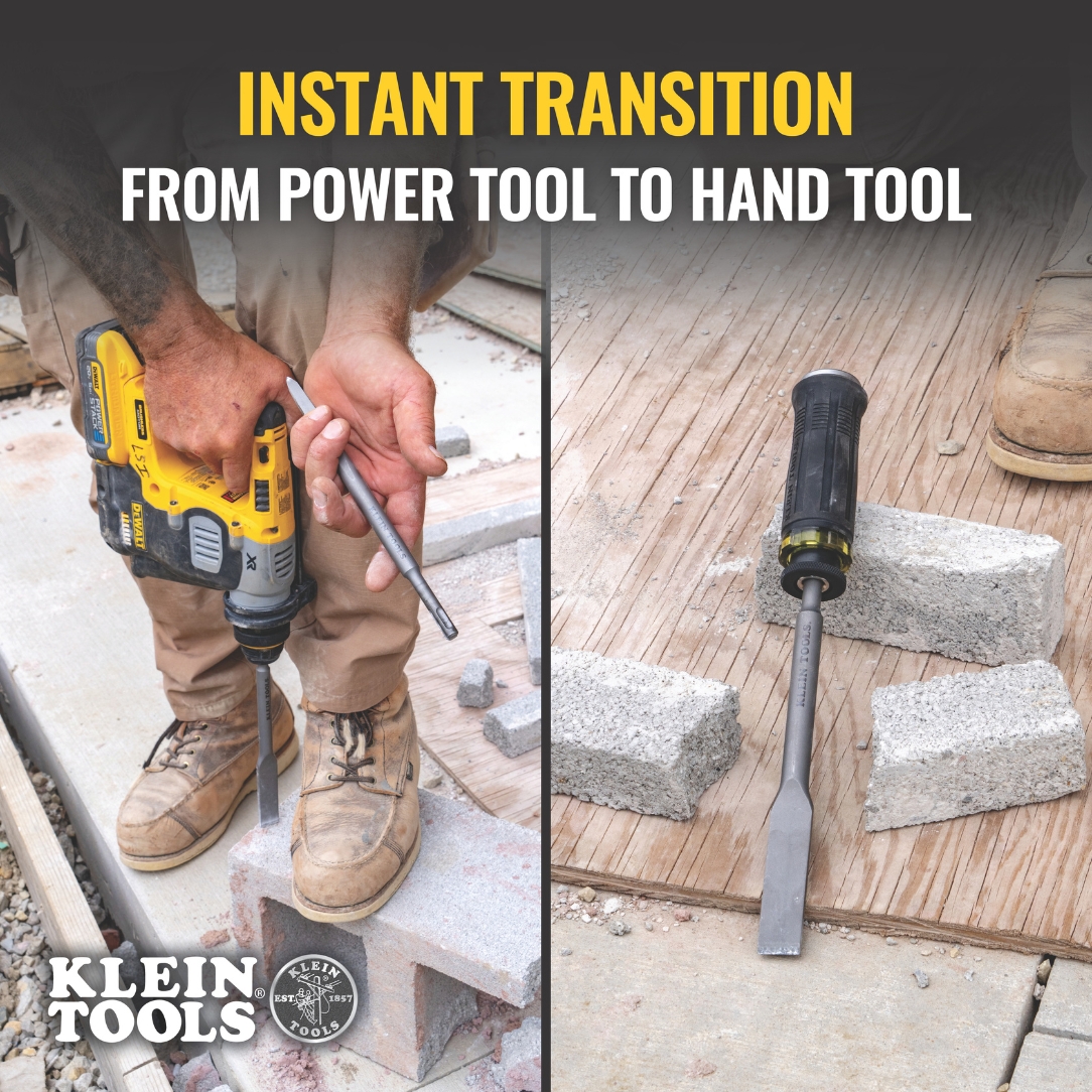 Klein 32755SD SDS Chisel Bit Set with Handle 6-Piece - BC Fasteners & Tools