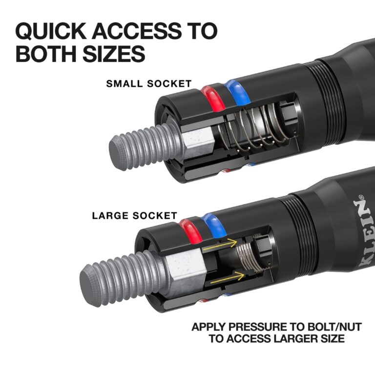 Klein 656QS KNECT Quad-24 SAE and Metric Heavy-Duty Impact Flip Sockets ...