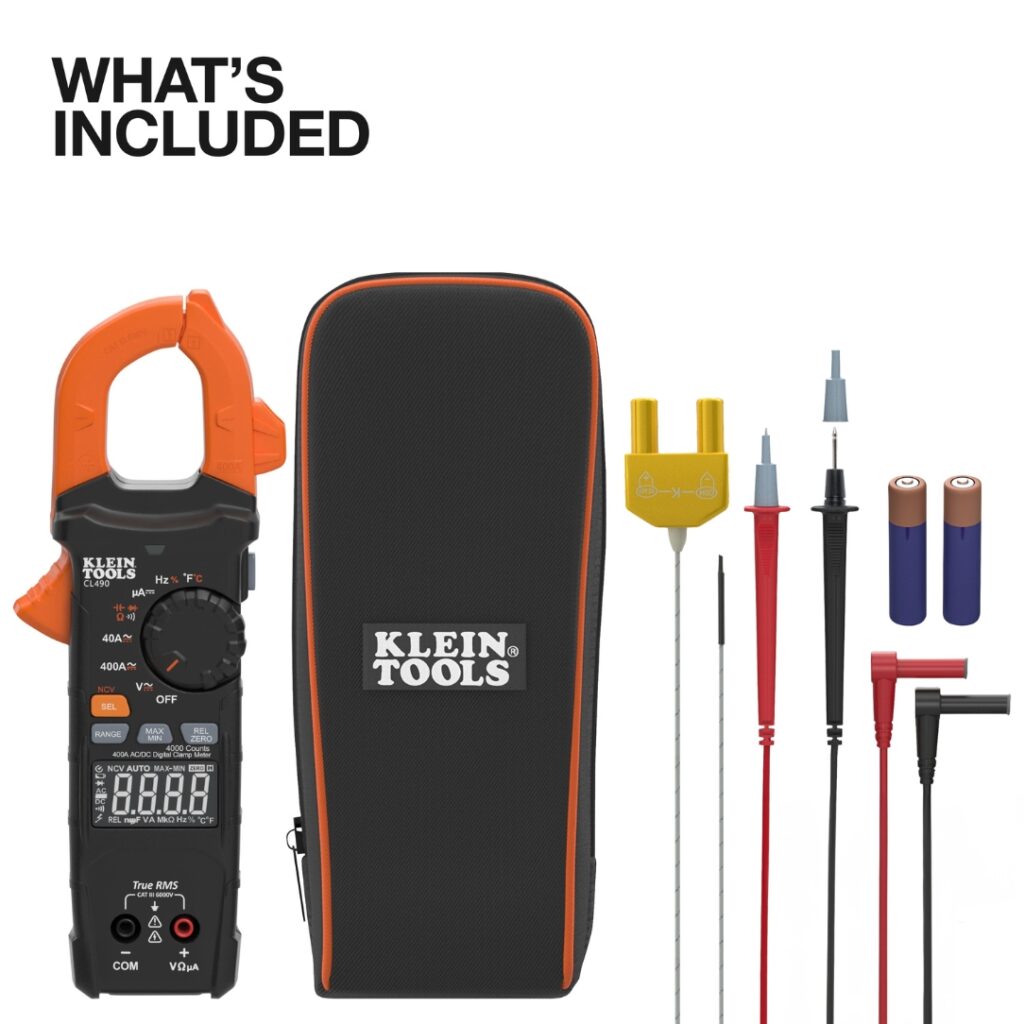 Klein CL490 400A AC/DC Dual-Display Auto-Ranging Digital Clamp Meter ...