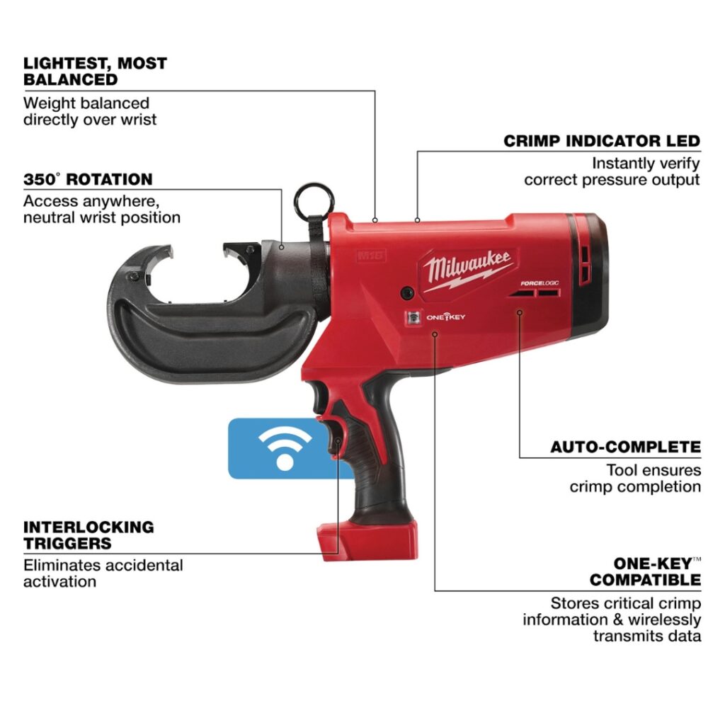 Milwaukee 2779-750CU M18 750 MCM Crimper with #6 - 750 MCM Cu Dies - BC ...