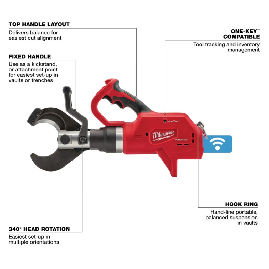 Milwaukee 2776-20 M18 FORCE LOGIC 3” Underground Cable Cutter - Tool ...