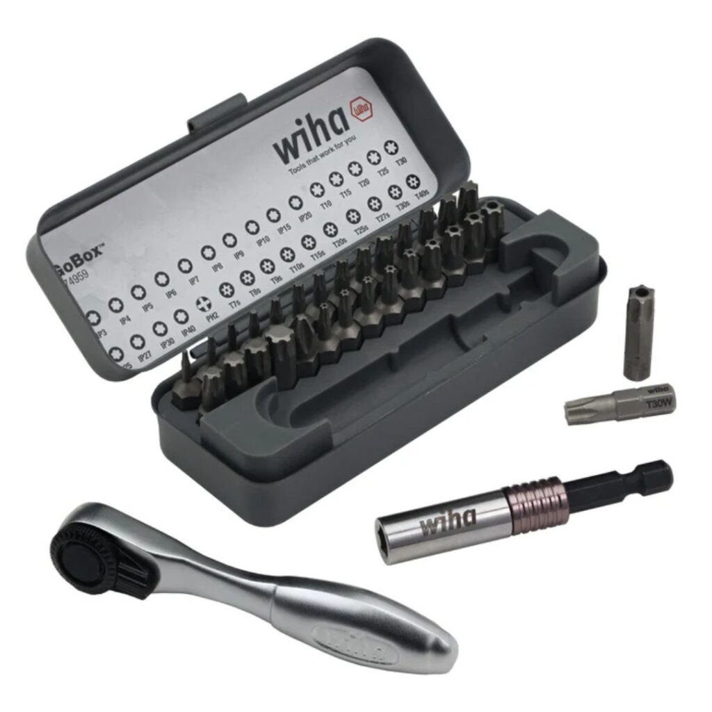 Wiha 74959 GOBOX Master Torx Bit Set with Mini Ratchet 32-Piece - BC ...