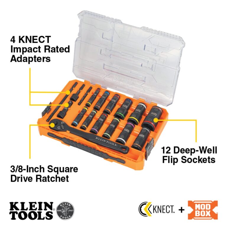 Klein 65626 KNECT SAE and Metric Deep-Well Heavy-Duty Impact Socket and ...