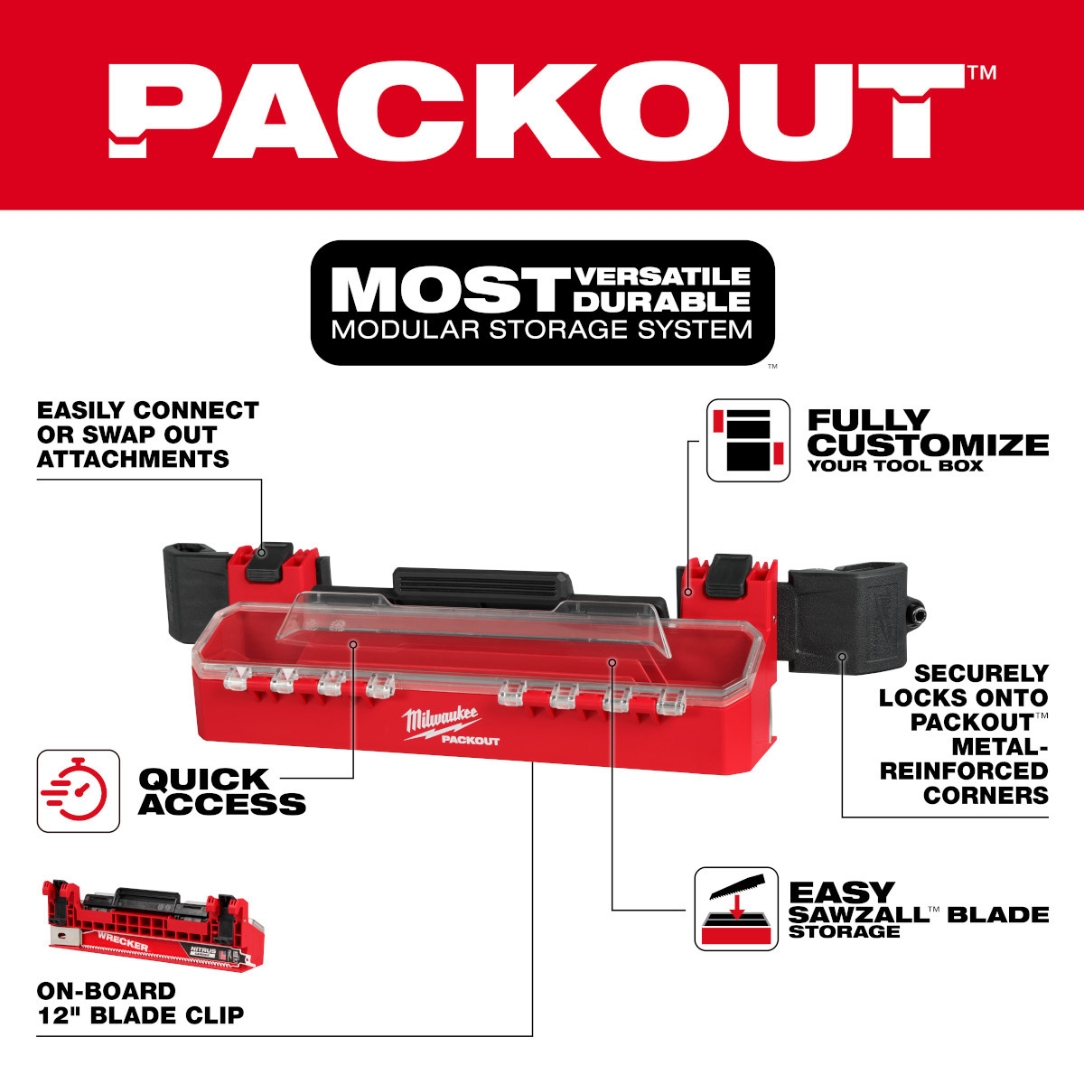 Milwaukee 48-22-8612 PACKOUT Tool Box Accessory Case Attachment - BC ...